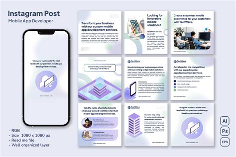 Mobile App Developer Instagram Post Graphic By FannanStudio Creative