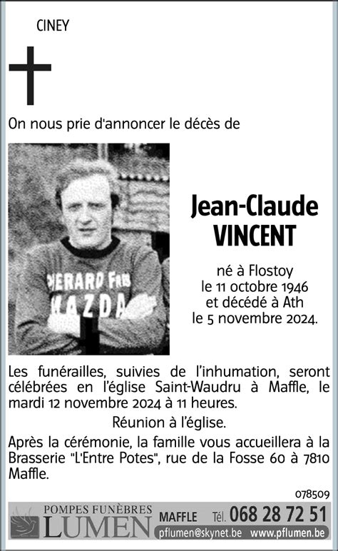 Jean Claude Vincent † 05112024 Inmemoriam