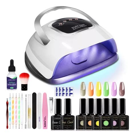 Lámpara De Uñas Uv Led Esmalte Kit Para Uñas 220w Base top Meses sin