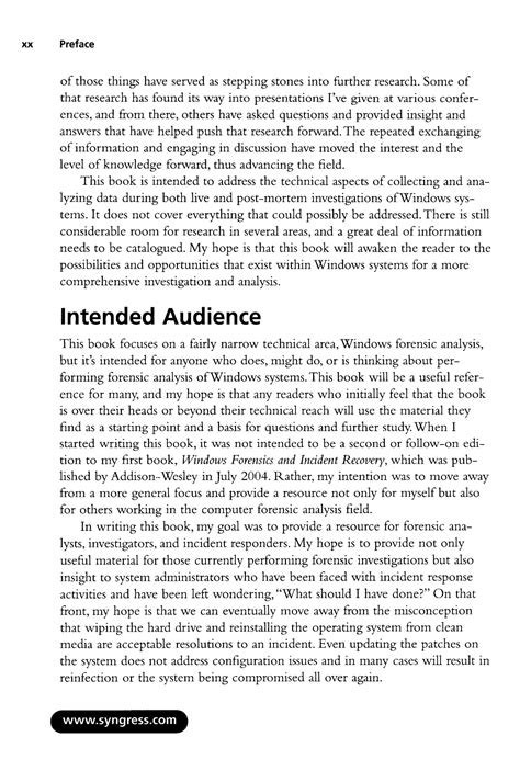 Solution Preface 2007 Windows Forensic Analysis Studypool