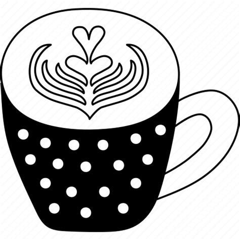 Latte Art Coffee Cappuccino Cup Cafe Hot Icon Download On