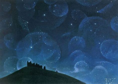 Vintage Starry Night Illustration Vintage Night Sky Illustration