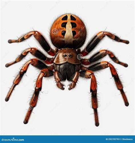 Hyper Realistic Spider Illustration In Black Grey And Brown Stock Illustration Illustration