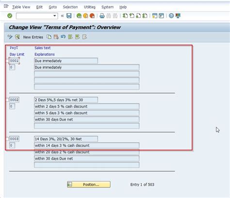 Sap Pay Terms Table At Chuck Miranda Blog