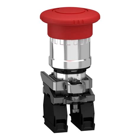 Xb4bs8444 Red Ø40 Emergency Stop Switching Off Ø22 Latching Turn Release 2nc Schneider
