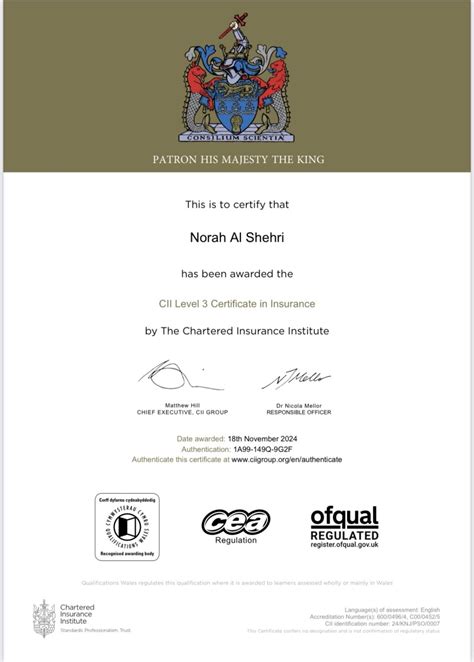 I Am Thrilled To Announce That I Have Successfully Completed My Cert Cii Chartered Insurance