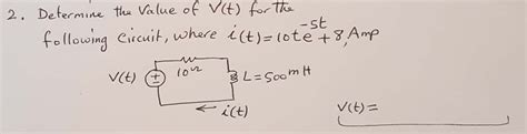 Solved Determine The Value Of V T For The St Following Chegg Com