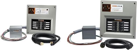 Generac HomeLink Pre-Wired Manual Transfer Switch Kits (9855 50-Amp for 10-16 circuits + 6853 30 ...