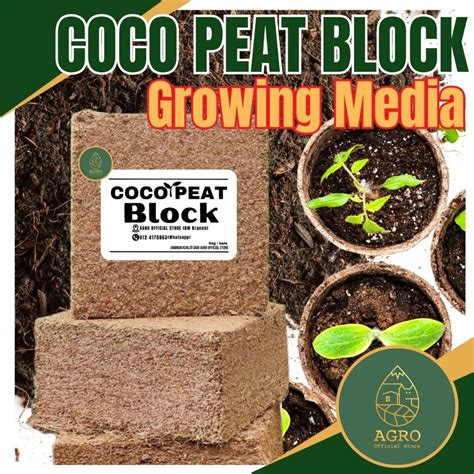 Cocopeat Block 75l Coco Coir Block Sabut Kelapa Halus Cocoblock Bongkah