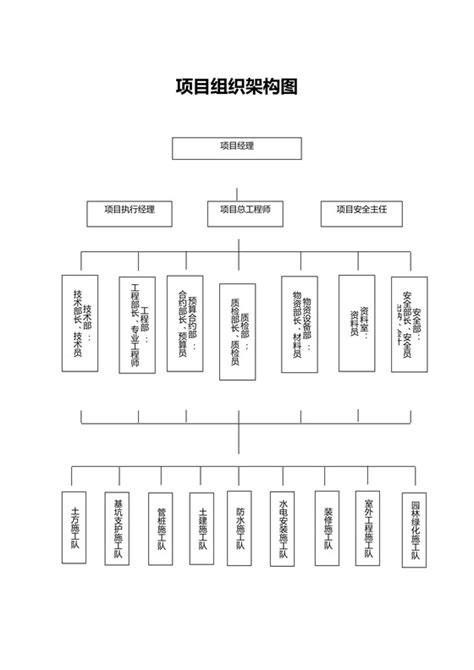 项目组织架构图片 项目组织架构设计 项目组织架构模板 觅知网