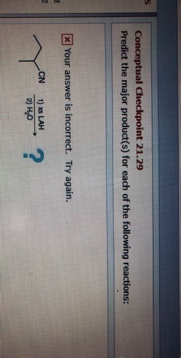 Solved Conceptual Checkpoint 21 29 Predict The Major Chegg