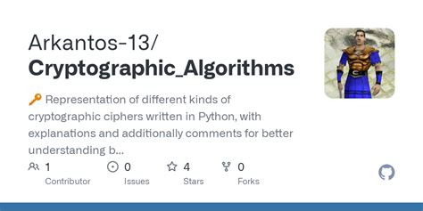 Github Arkantos 13cryptographicalgorithms 🔑 Representation Of Different Kinds Of