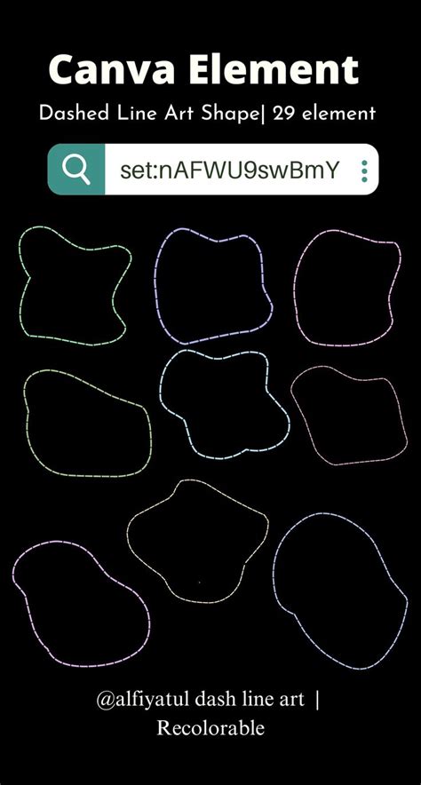 Dashed Line Art Shape