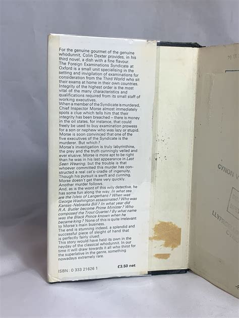 The Silent World Of Nicholas Quinn By Dexter Colin Very Good