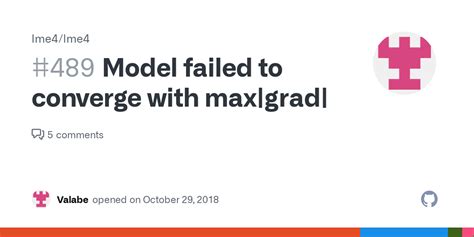 Model Failed To Converge With Maxgrad · Issue 489 · Lme4lme4 · Github