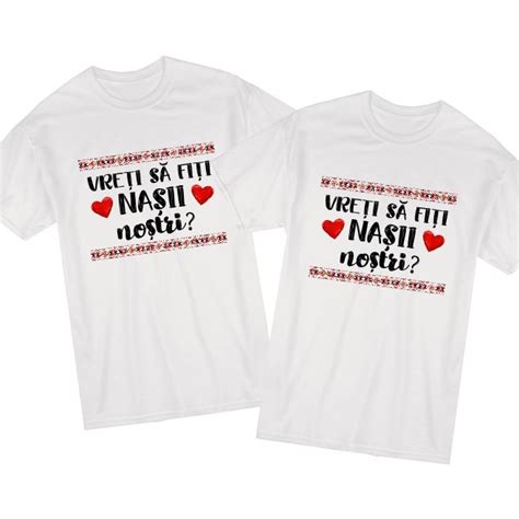 Set Tricouri Vreti Sa Fiti Nasii Nostri Bloom Atelier Alb Bumbac 100 EMAG Ro