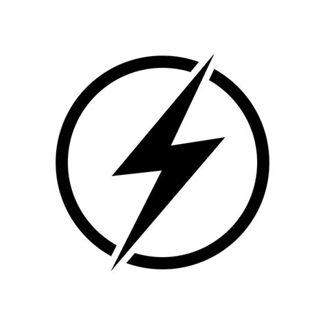 Lightning Icon Illustration Electric Power Logo Design