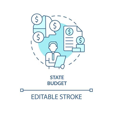 State Budget Turquoise Concept Icon Revenue And Expenses Budgeting