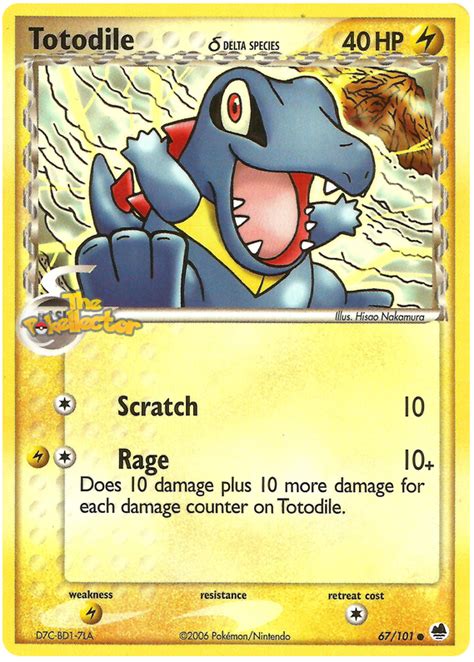 Totodile Delta Species Ex Dragon Frontiers 67 Pokemon Card