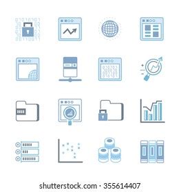 Data Analysis Icons Set Data Analytics Stock Vector Royalty Free