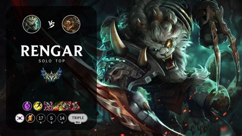 Rengar Top Vs Renekton Kr Challenger Patch 1313 Youtube