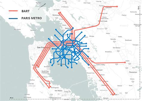 Maps Compare Barts Footprint To Other Major Transit Systems Around The