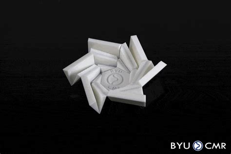 Folding Origami Flasher Hexagon With Living Hinges Por Byu Cmr