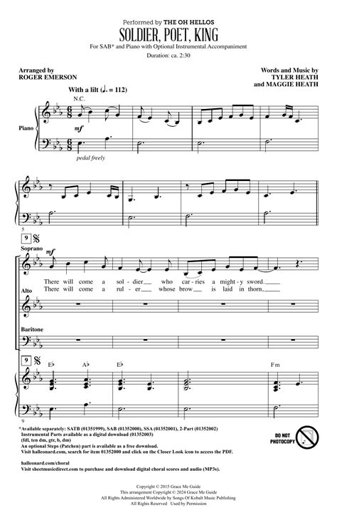 The Oh Hellos Soldier Poet King Sheet Music For 2 Part Choir