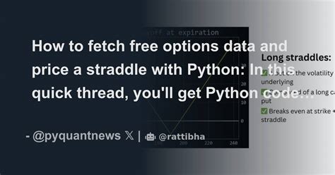 How To Fetch Free Options Data And Price A Straddle With Python Thread From PyQuant News