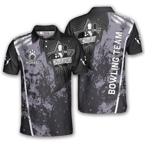 Retro Bowling Grunge Lightning Custom Bowling Shirts For Men Primesty