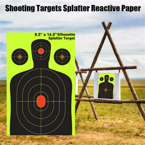 Shooting Targets Reactive Splatter Range Paper Target Gun Shoot Rifle 2
