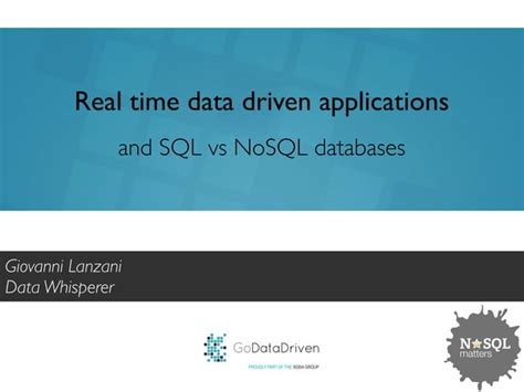 Real Time Data Driven Applications And Sql Vs Nosql Databases Ppt