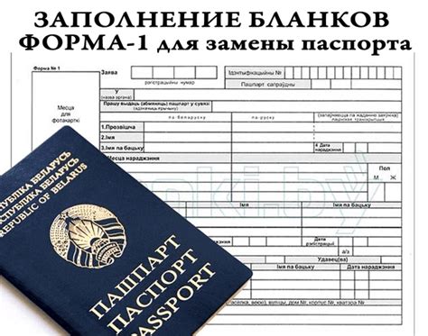 Заполнение бланков Форма 1 для замены паспорта г Слуцк ул Ленина д 207 общ Дельфин 1 этаж