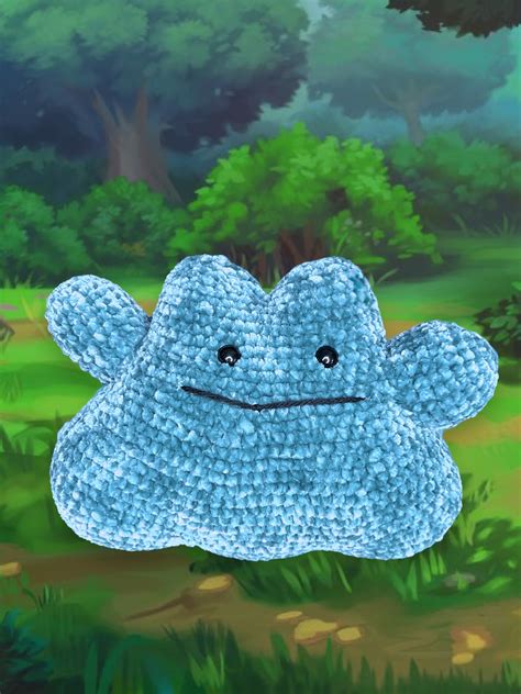 Crochet Ditto Pokemon Velvet Plushie Juliesjewelscorp