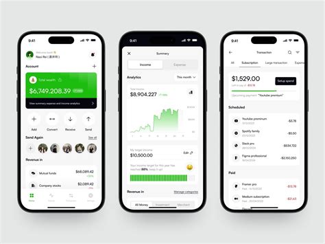 Wealth Management App Financial Dashboards