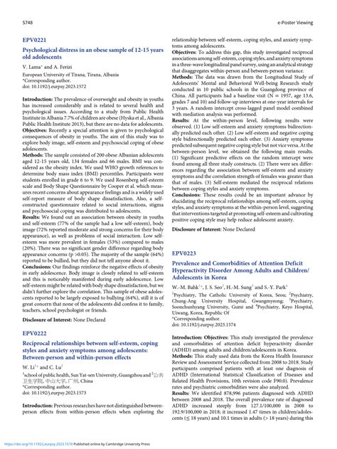 Pdf Prevalence And Comorbidities Of Attention Deficit Hyperactivity
