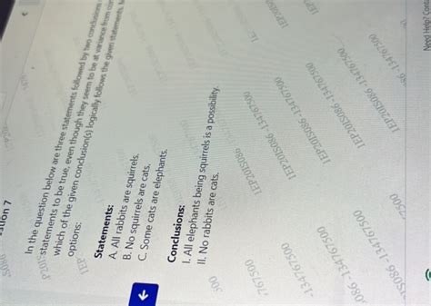 In The Question Below Are Three Statements Studyx