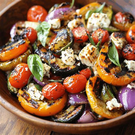 Grilled Mediterranean Vegetables With Feta Recipe