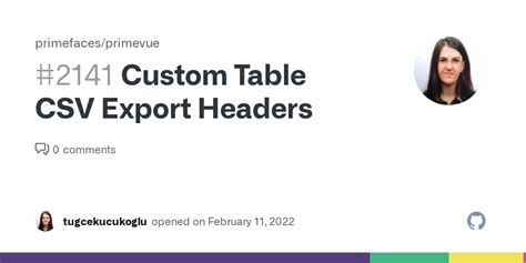 Custom Table Csv Export Headers · Issue 2141 · Primefacesprimevue