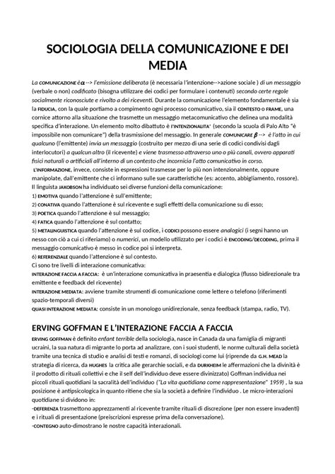 Sociologia Della Comunicazione Di Luciano Paccagnella Docsity