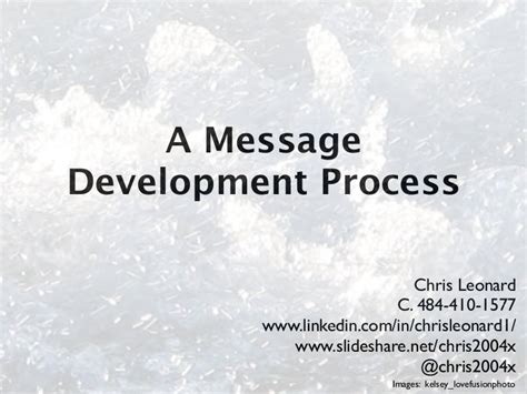 A Message Development Process