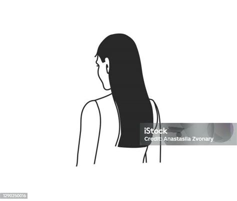 手繪向量抽象股票平面圖形插圖與標誌元素女性肖像神聖的線條藝術圖標在簡單的風格品牌孤立在白色背景向量圖形及更多剪裁圖圖片 剪裁圖 人 人