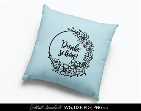 German Danke Plotter File Svg Png Dxf Bundle Banner Danke Etsy