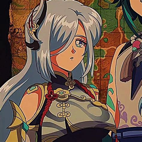 Two Anime Characters Standing Next To Each Other
