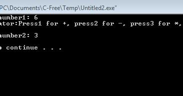 C Calculator Using Else If Statement C