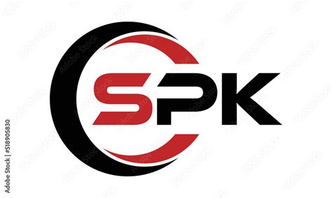 Spk Three Letter Swoosh Logo Design Vector Template Monogram Logo