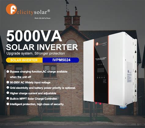Fl Ivpm5024 Li 5kva 24v Felicity Pure Sine Wave Inverter With 120a