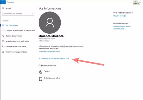 Comment Convertir Un Compte Microsoft En Compte Local Sur Windows 10