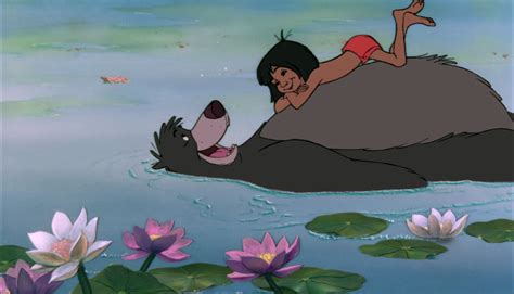 Image Mowgli And Baloo The Bear Are Both Relaxing On The River